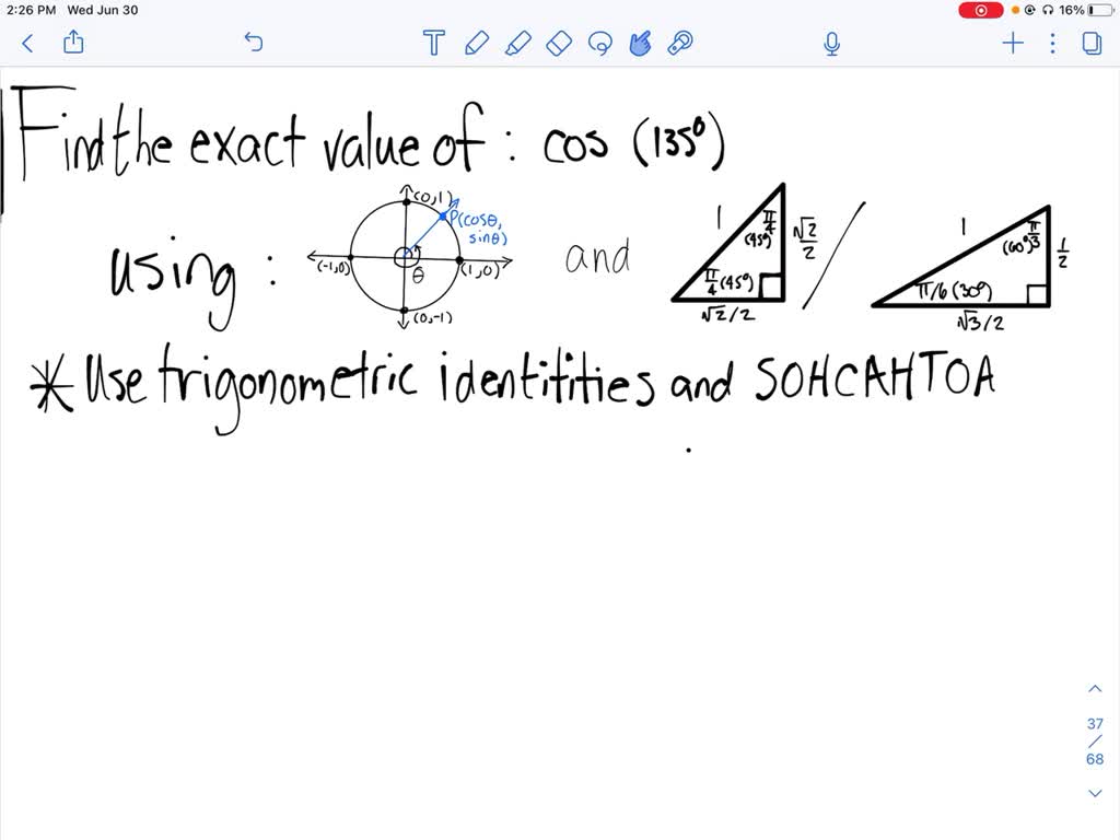 SOLVED:Use Figure 6 or Figure 8 to find the exact value of each ...