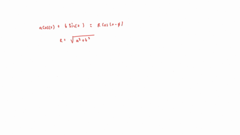 ⏩SOLVED:Write the linear combination of cosine and sine as a single… | Numerade