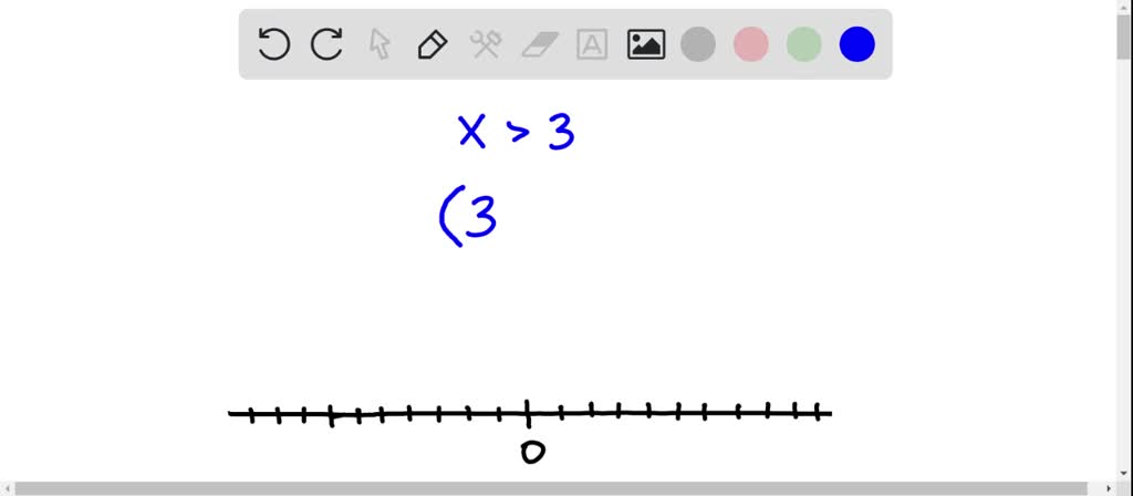 SOLVED:Rewrite in interval notation and graph on a real number line. x>3