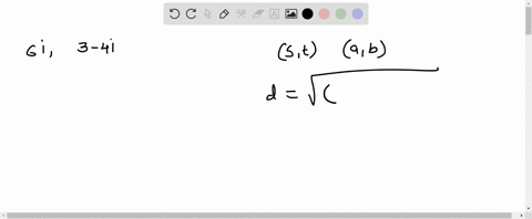 SOLVED:Find the distance between the complex numbers in the complex ...