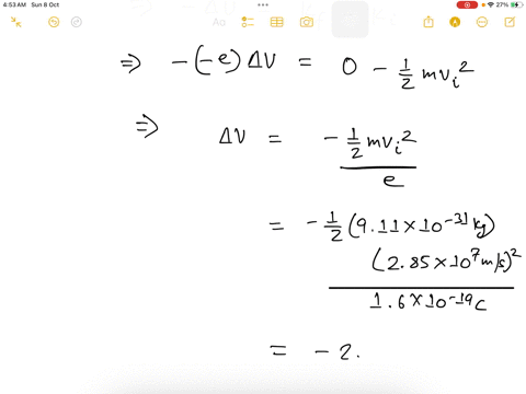 SOLVED: (a) Determine la diferencia de potencial eléctrico ΔV ...