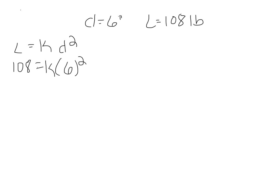 SOLVED:The maximum load a beam will support varies directly with the ...