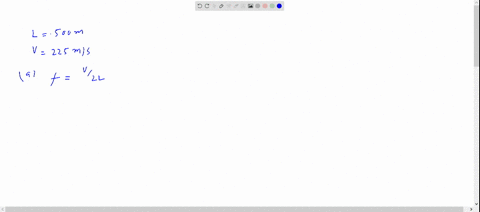 SOLVED:The wave velocity of a transverse wave on a string of length 0.500 m is 225 m s^-1. (a ...