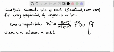 For which polynomials is Simpson's rule exact? | Numerade