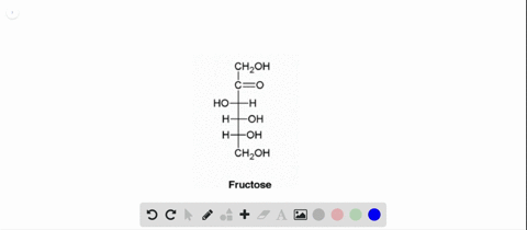 SOLVED:Draw the structure of the open-chain form of fructose. Circle all chiral carbons, and ...