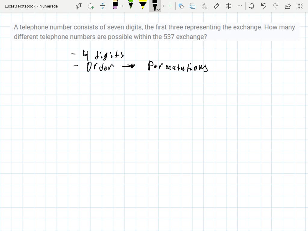 A telephone number consists of seven digits, the first three ...