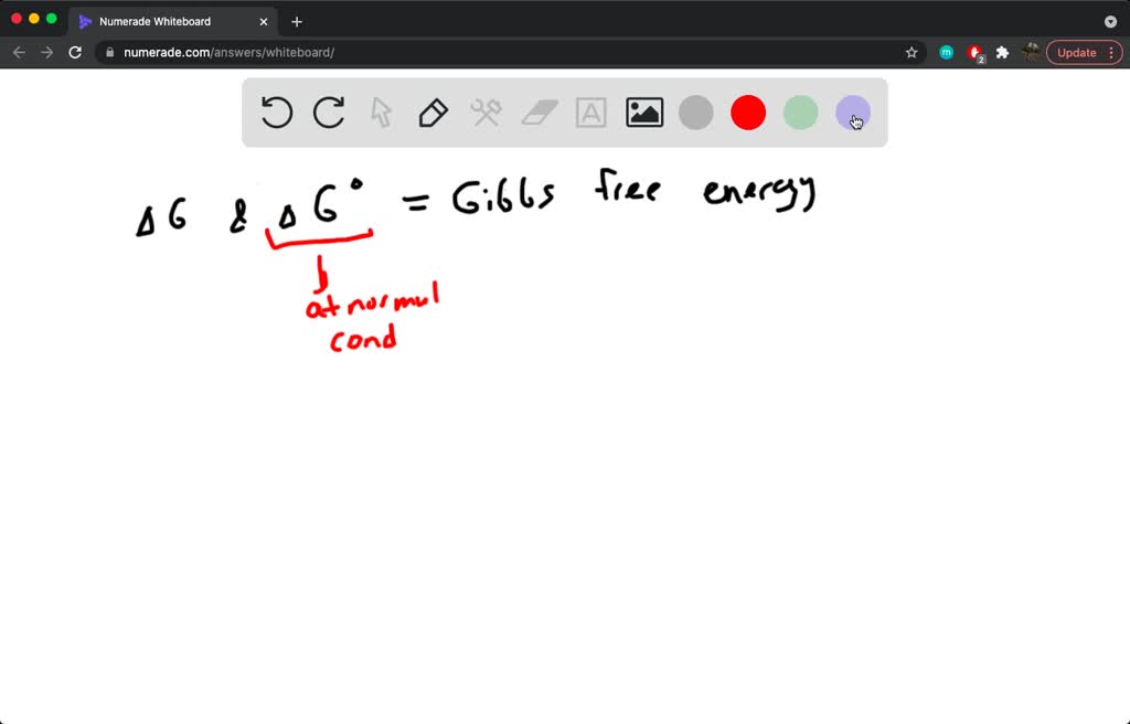 SOLVED:Explain the difference between ΔG and ΔG^∘