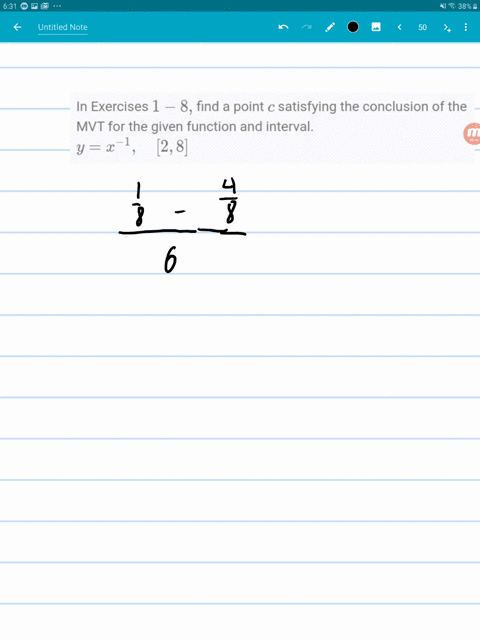 SOLVED:In Exercises 1-8, find a point c satisfying the conclusion of ... SOLVED:In Exercises 1-8, find a point c satisfying the conclusion of ...