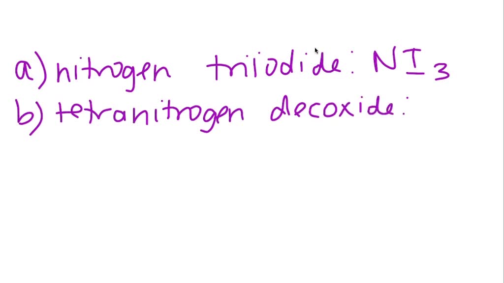 SOLVED:Write chemical formulas for the following molecular compounds ...