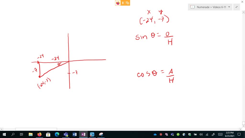 SOLVED:Use the definition of sine and cosine to write \sin \theta and ...
