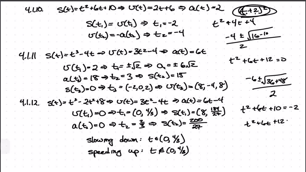 SOLVED:s(t) is a position function of a particle that moves on a horizontal line. s(t)=t^2+6 t+ ...