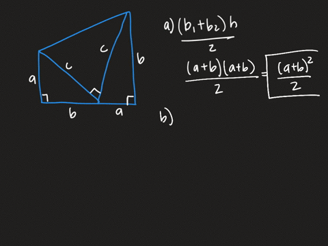 SOLVED:The following proof of the Pythagorean Theorem was discovered by ...