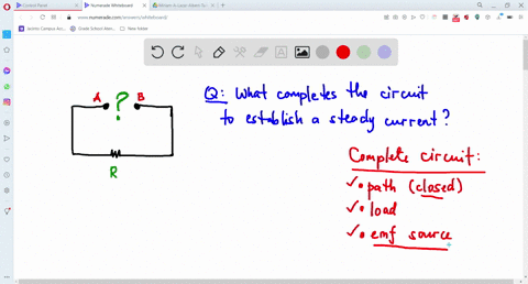 SOLVED:What must be inserted between points A and B to establish a ...