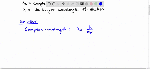 Show that the ratio of the Compton wavelength λC to the de Broglie ...