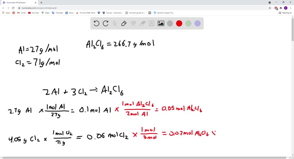 SOLVED:Aluminum chloride, Al2 Cl6, is an inexpensive reagent used in ...