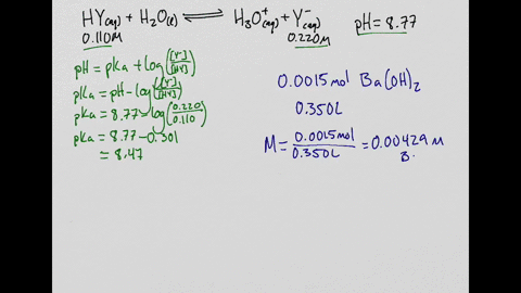 SOLVED:A buffer that contains 0.40M of a base, B, and 0.25M of its ...