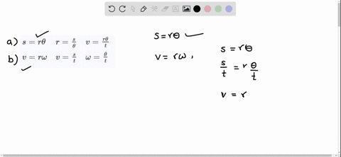 ⏩SOLVED:Given that s, r, θ, t, v, and ωare as defined in Section 4.1 ...