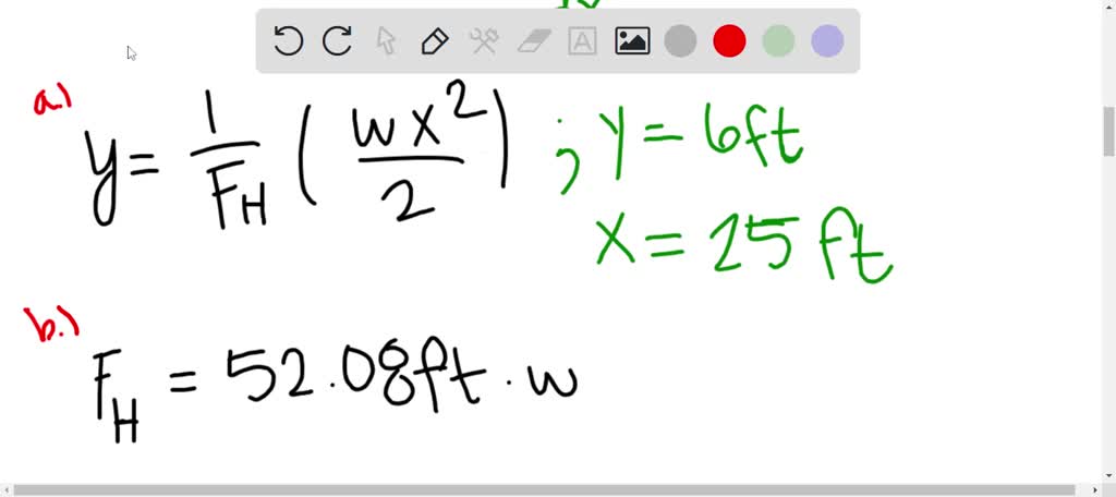 SOLVED:Determine the maximum uniform loading w measured in 1 b / ft, that the cable can support ...