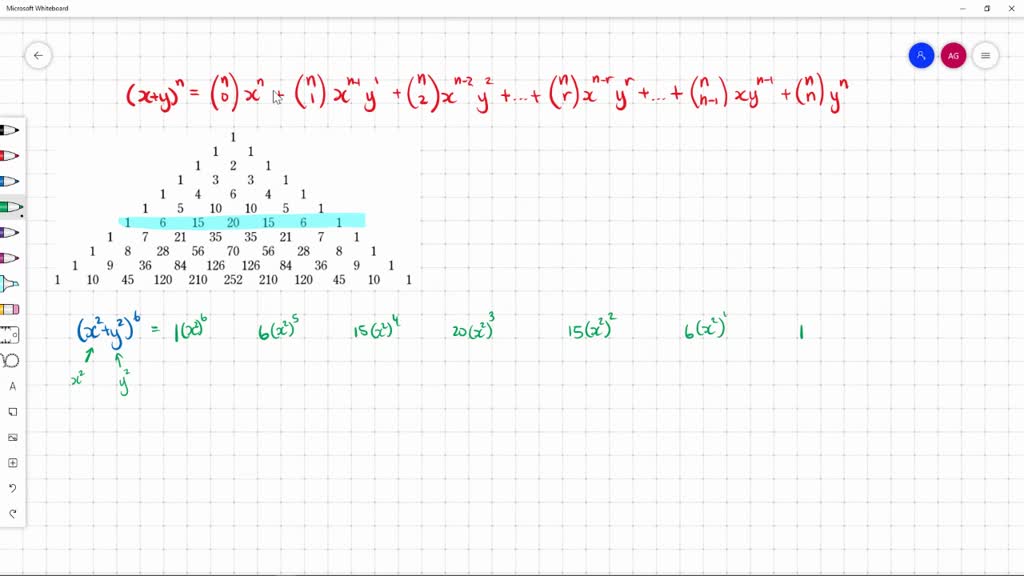 SOLVED:Expand the expression by using Pascal's Triangle to determine ...