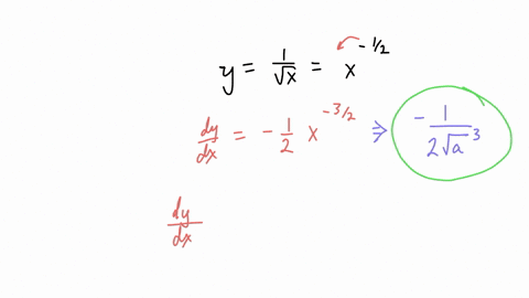 SOLVED: (a) Find the slope of the tangent to the curve y=1 / √(x) at the point where x=a . (b ...
