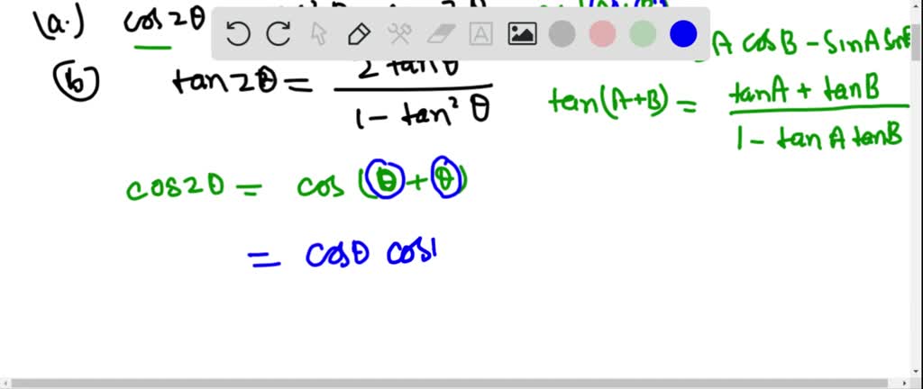 SOLVED:Prove each of the following double-angle formulas. Hint: As in ...