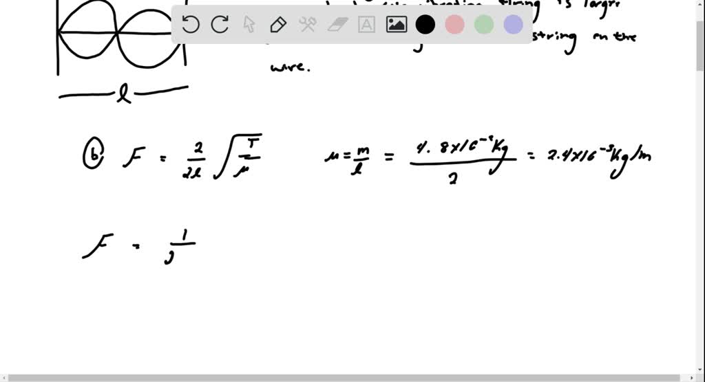 SOLVED:A string fixed at both ends and having a mass of 4.80 g a length of 2.00 m, and a tension ...