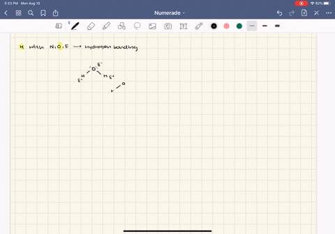 Water molecules will form small, stable clusters. Draw one...
