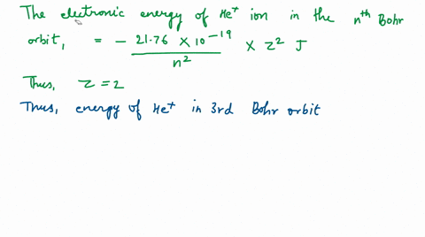 ⏩SOLVED:According to Bohr's theory, the electronic energy of… | Numerade