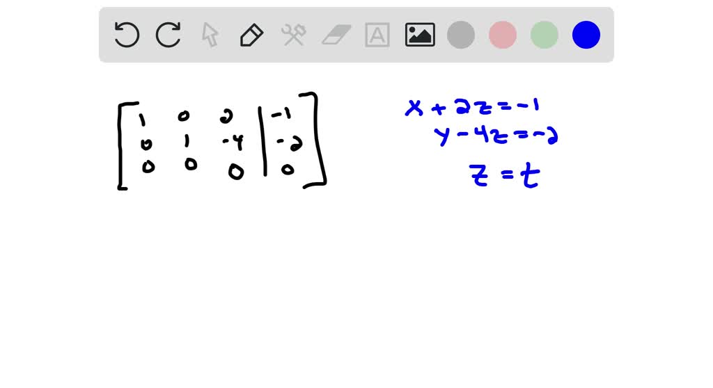 SOLVED:The reduced row echelon form of a system of linear equations is ...