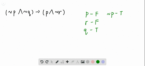SOLVED:Find the truth value of each statement. Assume that p and r are false, and q is true. (∼p ...