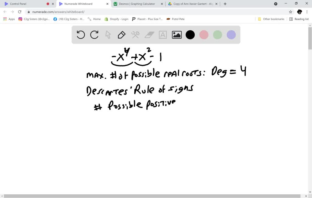 SOLVED Determine The Maximum Number Of Real Zeros That Each Polynomial 