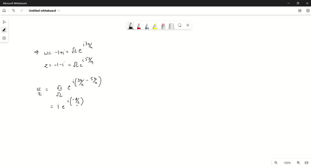 ⏩SOLVED:Consider the following complex numbers. w=-1+i and … | Numerade