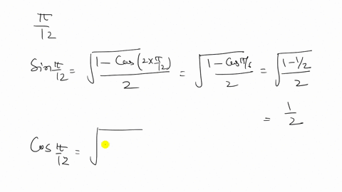 Use the half-angle formulas to determine the exact values of the sine ...