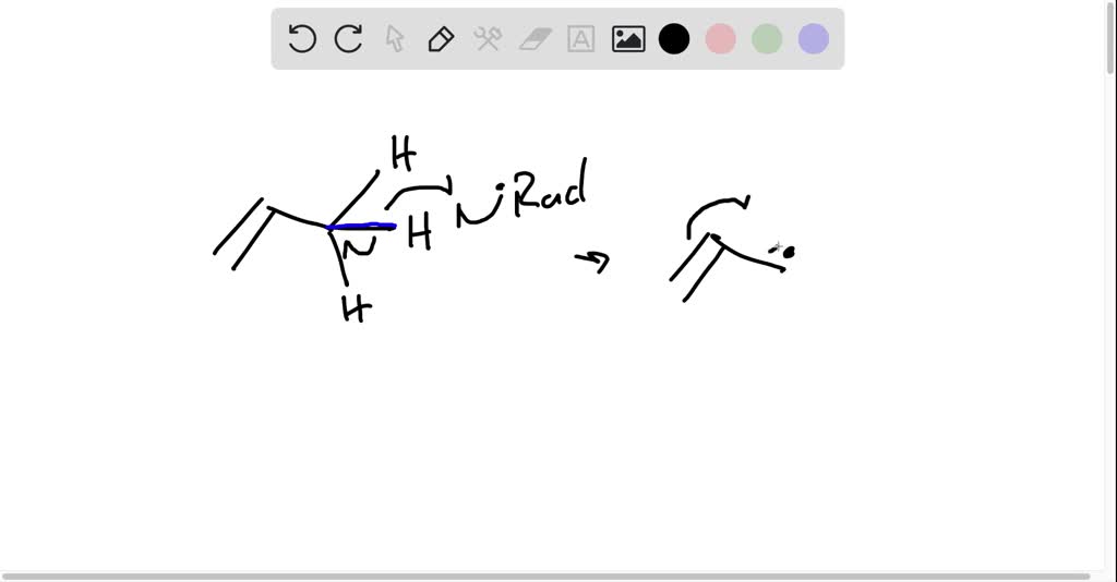 Homolysis of the indicated C-H bond in propene forms a ...