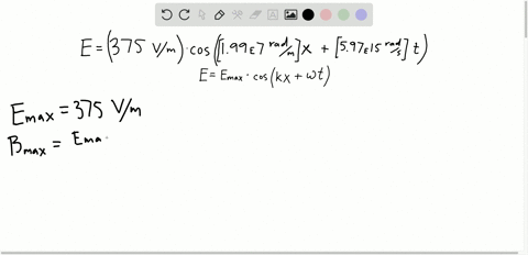 The electric-field component of a sinusoidal electromagnetic wave ...