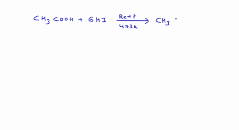SOLVED:Acetic acid with HI in presence of red phosphorus gives (a ...
