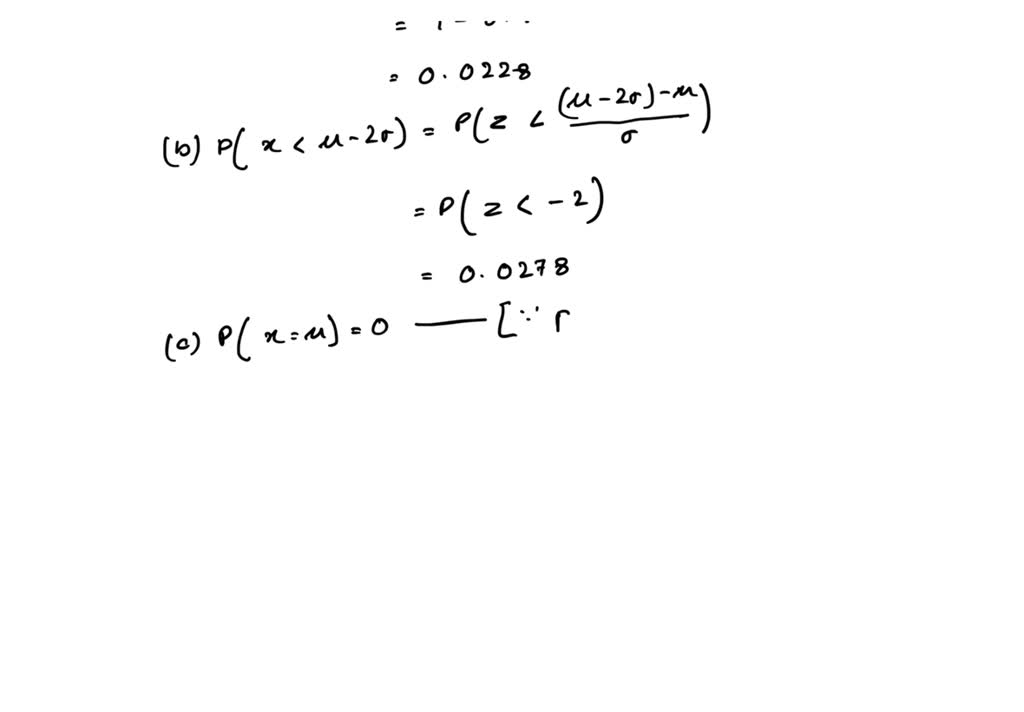SOLVED Give The Z score For A Measurement From A Normal Distribution