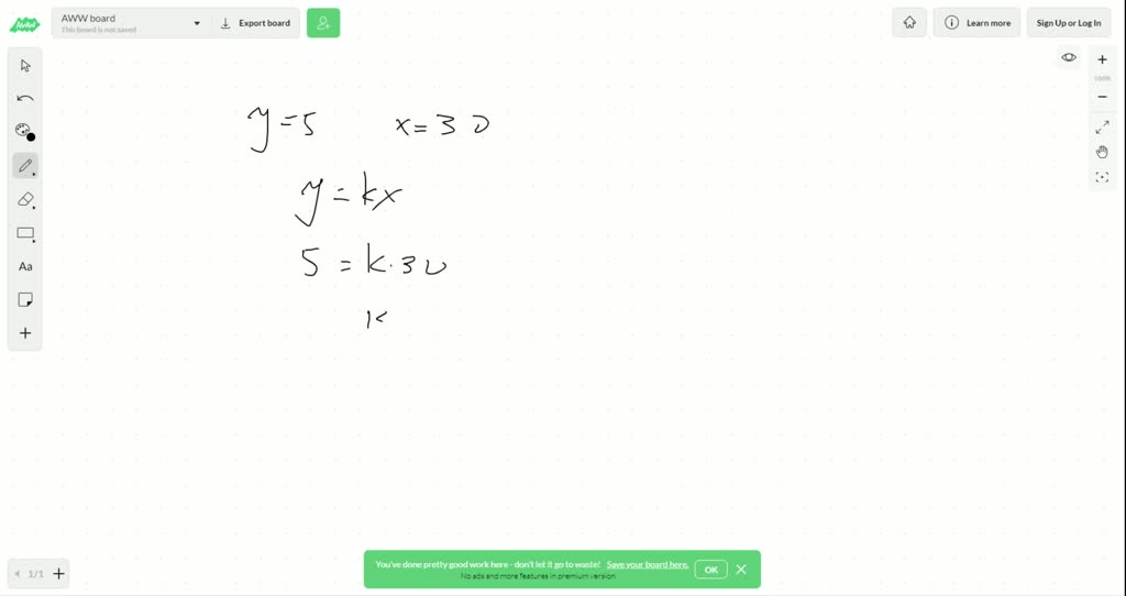 Solved If Y Varies Directly As X Find The Constant Of Variation And The Direct Variation