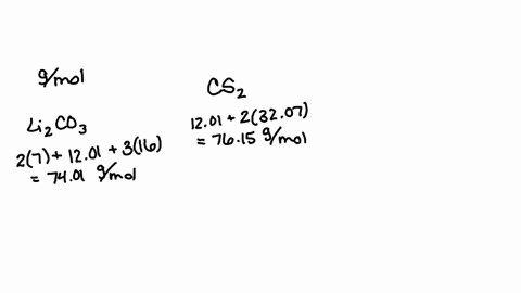 ⏩SOLVED:Calcule la masa molar de cada una de las siguientes… | Numerade