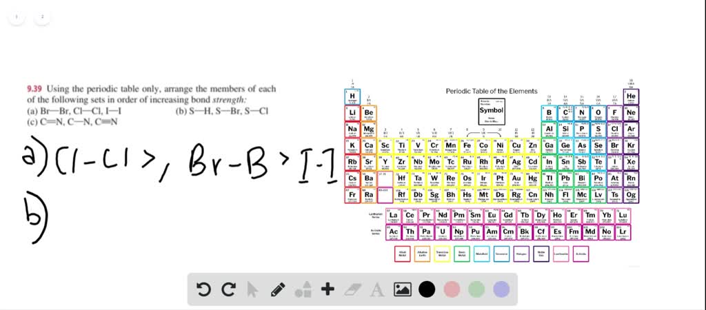 Using the periodic table only, arrange the members of each of the following sets in order of ...