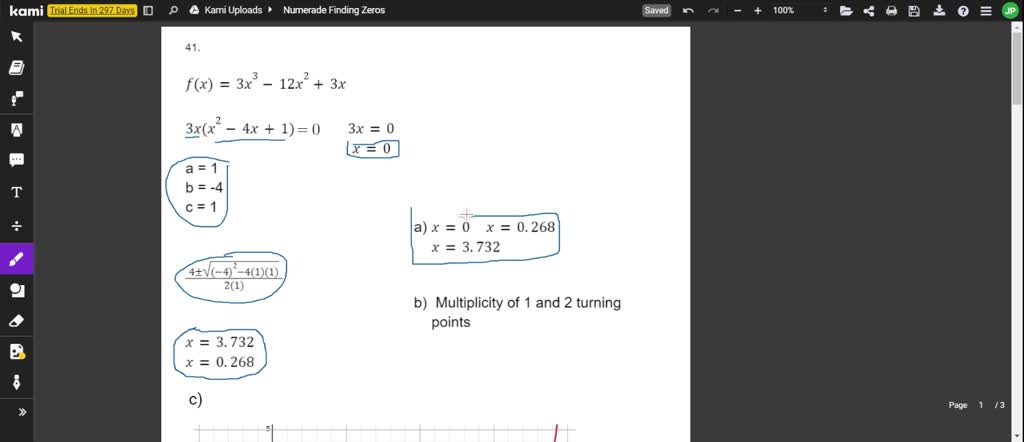 SOLVED:(a) find all the real zeros of the polynomial function, (b) determine the multiplicity of ...