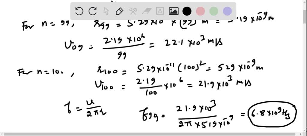 Solved A Calculate The Orbital Radius And The Speed Of An Electron In
