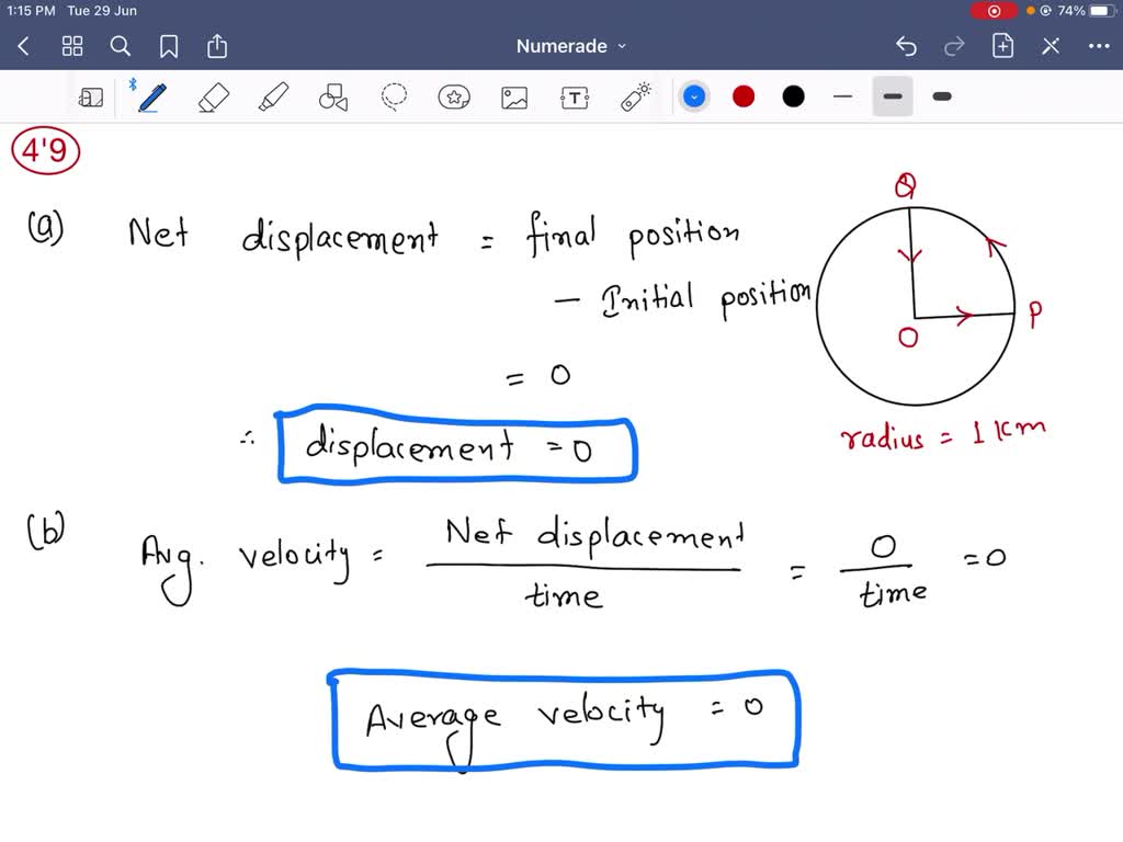 SOLVED:A cyclist starts from the centre O of a circular park of radius ...