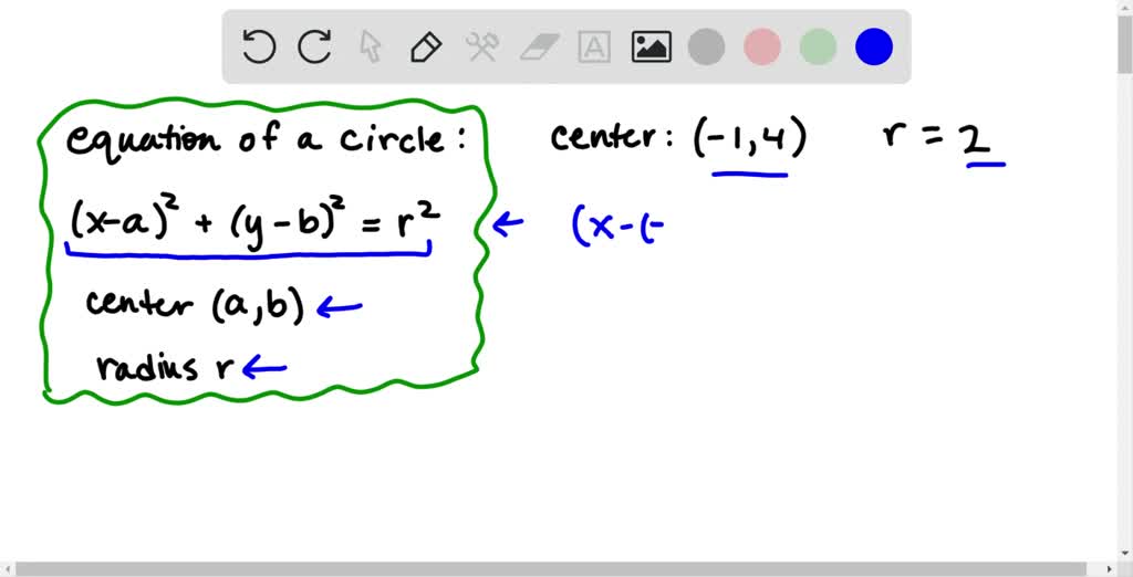 Solved Write The Standard Form Of The Equation Of The Circle With The