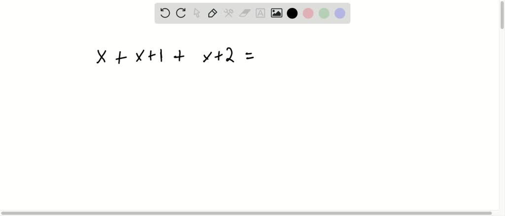 SOLVED:Solve using the five-step method. The sum of three consecutive ...