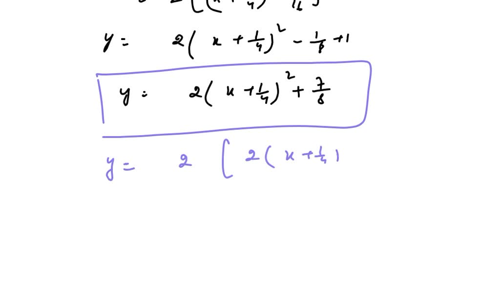 SOLVED:The graph of the function y=2 x^2+x+1 is stretched vertically about the x -axis by a ...