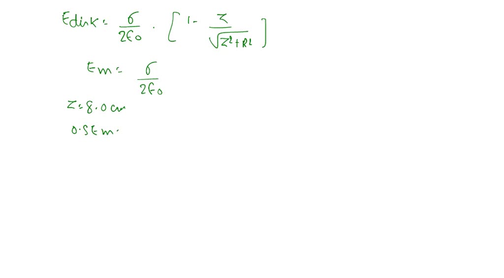 SOLVED:∙∙Calc A thin disk with a radius of 20 cm contains +200 μC of ...