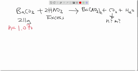 SOLVED:A 211 g sample of barium carbonate, BaCO 3, reacts with a ...