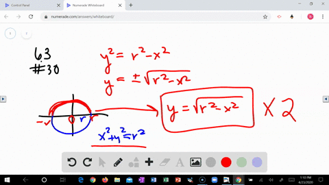 SOLVED:Circumference of a circle Set up an integral to find the ...