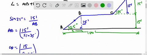 Designing a water slide Shown in the figure is part of a design for a ...